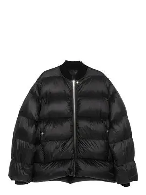 Rick Owens Padded Design Zip-Up Jacket Nero