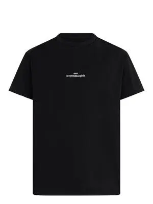 MAISON MARGIELA Logo Graphic Cotton T-shirt - Black