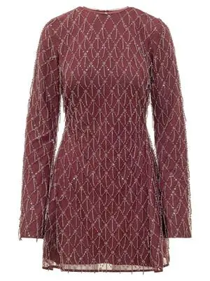 ROTATE BY BIRGER CHRISTENSEN Sequin Embellished Mini Dress Winetasting