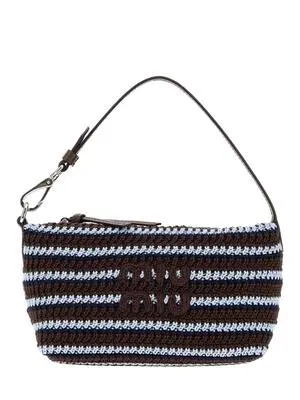 MIU MIU Miu Miu Embroidered Crochet Shoulder Handbag