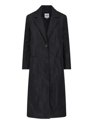 Aspesi Long Single-breasted Tailored Coat - Black