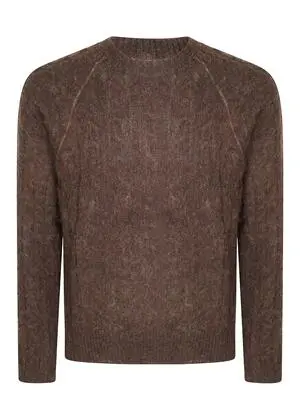 DIANA STUDIO Textured Cable Knit Sweater - Marrone