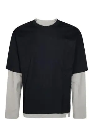WOC Contrast Sleeve T-shirt - Nero