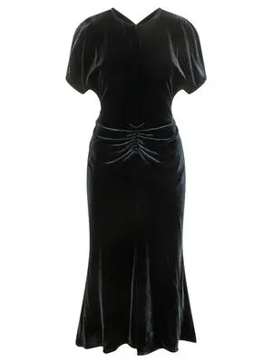 VICTORIA BECKHAM VICTORIA BECKHAM Bela Midi Dress With Draped Details