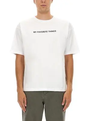 Aspesi T-shirt With 'my Favorite Things' Print - White