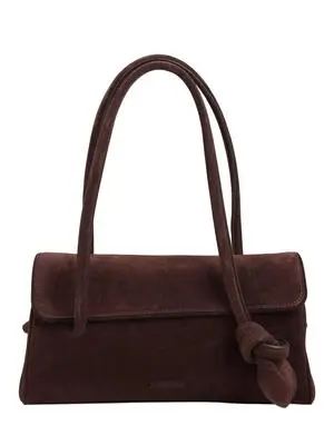 Jacquemus Long Suede Shoulder Handbag Brown