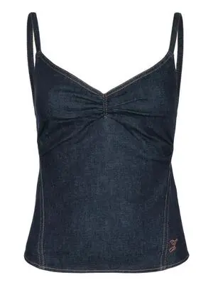 Jacquemus Pina Cropped Denim Top - Darknavy