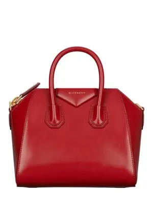 Givenchy GIVENCHY Calf Leather Satchel Bag Rosso