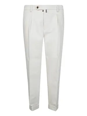 BERWICH Tailored Cotton Trousers - Bianco
