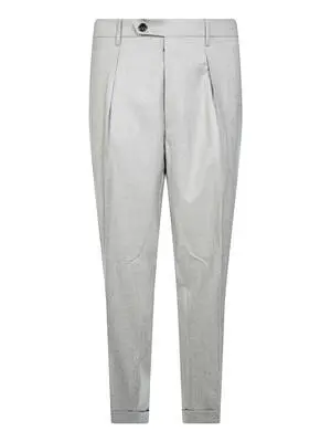 BERWICH Tailored Stretch Cotton Blend Pants - Beige