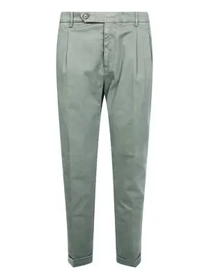 BERWICH Tailored Stretch Cotton Blend Pants - Verde