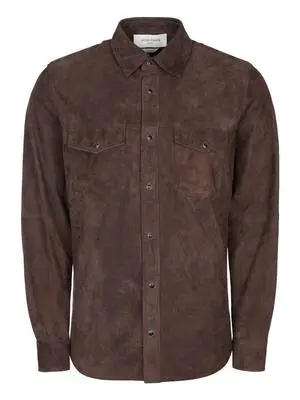 Jacob Cohen Suede Shirt Jacket - Brown