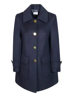 PAROSH PAROSH Tailored Wool Double-Breasted Overcoat