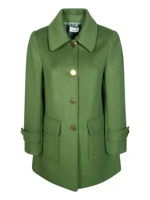 PAROSH Double-breasted Wool Caban Coat - Verde