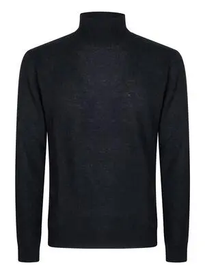 Altea Altea Cashmere Merino Blend Turtleneck Sweater Nero