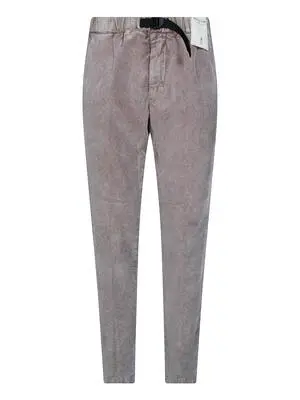 WHITE SAND Washed Velvet Trousers - Beige