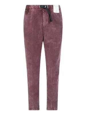 WHITE SAND Washed Velvet Trousers - Rosso