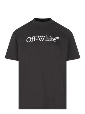 Off-White Logo Regular Fit T-shirt Black-white