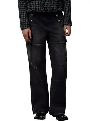Dior Sailor Cargo Jeans In Cotton Twill - Black