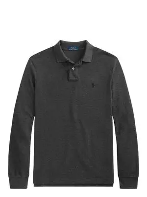 Polo Ralph Lauren Custom Slim Fit Mesh Polo Shirt - Grey