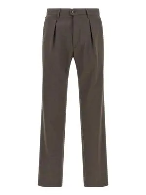Incotex Straight-leg Pleated Trousers - Brown