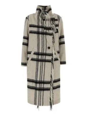 Isabel Marant Étoile Tasseled Plaid Coat - No