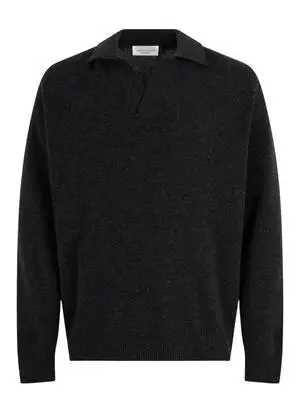 ROBERTO COLLINA Knitted Polo Shirt - Grey