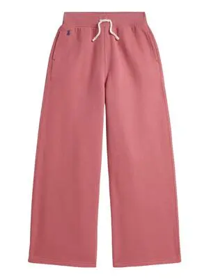 Polo Ralph Lauren Wide-leg Drawstring Sweatpants With Pony Embroidery - Pink