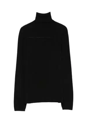 D.exterior Roll Neck Wool Sweater - Black