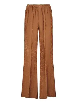FORTE_FORTE FORTE_FORTE Velvet Pleated Trousers Brown