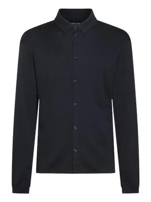 Giorgio Armani Buttoned Straight Hem Shirt - Black