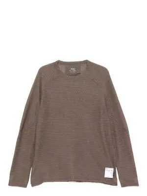 Satisfy Raglan Sleeve Waffle Knit Sweater - Brown