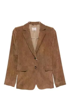 EMME Corduroy Effect Blazer - Brown