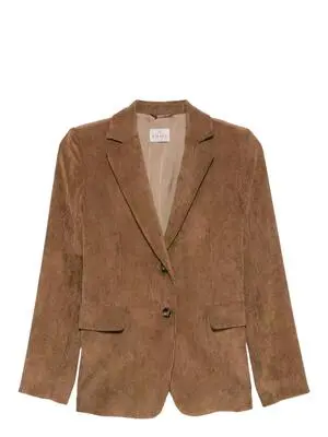 EMME Corduroy Effect Blazer - Brown