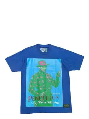 BETTER WITH AGE Novel Graphic-print T-shirt - Blue