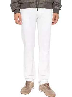 Jacob Cohen Logo-patch Straight-leg Jeans - White