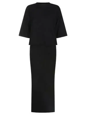 THOM KROM Layered Effect Maxi Dress - Black