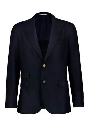 Boglioli Single-breasted Wool Blazer - Blue