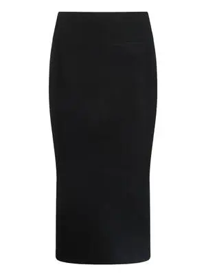 THOM KROM Ribbed Waistband Midi Skirt - Black
