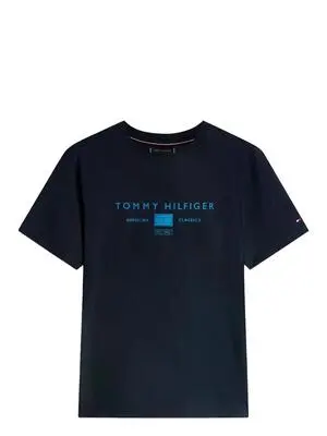 Tommy Hilfiger Logo-print Cotton T-shirt - Blue