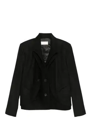 LITKOVSKA Double-breasted Coat With Layered Detail - Black