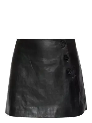 IRO PARIS Leather Mini Skirt - Black