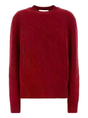 AMI Paris Cable-knit Sweater - Red