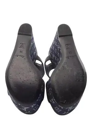 LOUIS VUITTON Louis Vuitton Monogram Wedge Sandals
