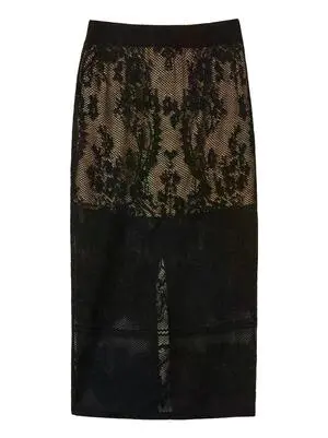 TWINSET Jacquard-knit Midi Skirt - Black