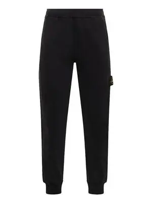 Stone Island 6200012 Brushed Organic Cotton Fleece Joggers - Black