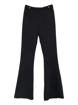 Liu Jo Button-detail Flared Trousers - Blue