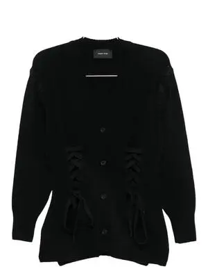 SIMONE ROCHA Simone Rocha Lace-Up V-Neck Cardigan