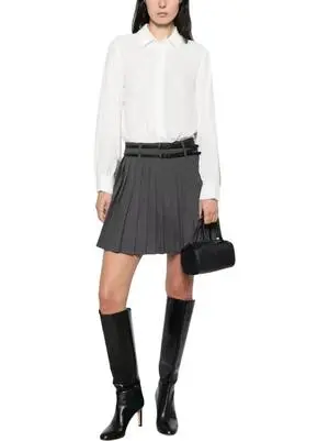 Liu Jo Belted Pleated Midi Dress - Grey
