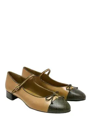 Tory Burch Cap-toe Mary Jane Pumps - Neutrals
